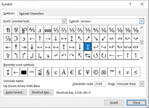 How to write/type up down arrow with base symbol/emoji on keyboard- Alt ...