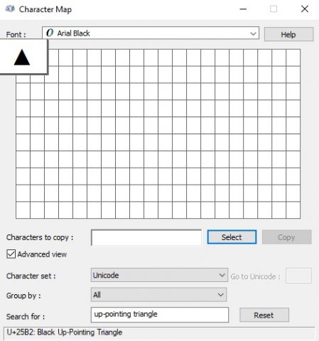 how to write/type up-pointing triangle symbol/emoji on keyboard- Alt+30 ...