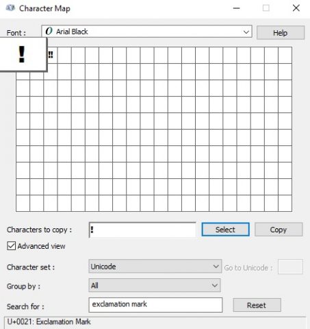 How to write/type exclamation mark symbols/emojis on keyboard- Alt +33