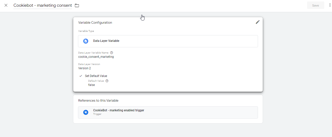 CookieBot settings, deployment/implementation via GTM (Google Tag Manager) and settings GA4 ...